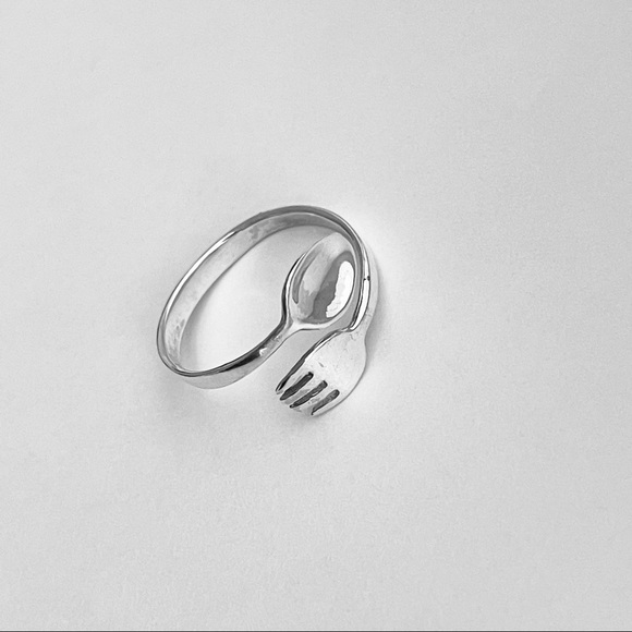 Jewelry | Top Seller Sterling Silver Delicate Fork And Spoon Ring ...